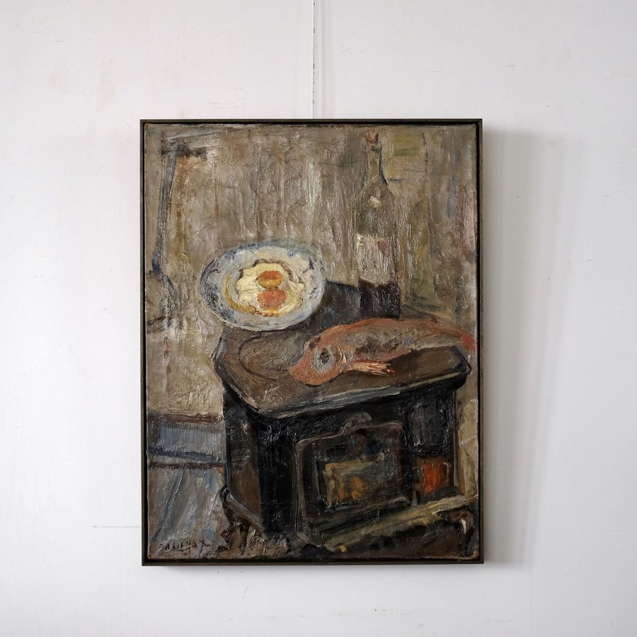 Still Life - Eggs, Fish and Stove › Puckhaber Decorative Antiques ...