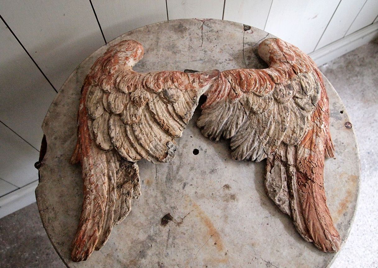 Antique Carved Angel Wings › Puckhaber Decorative Antiques ...