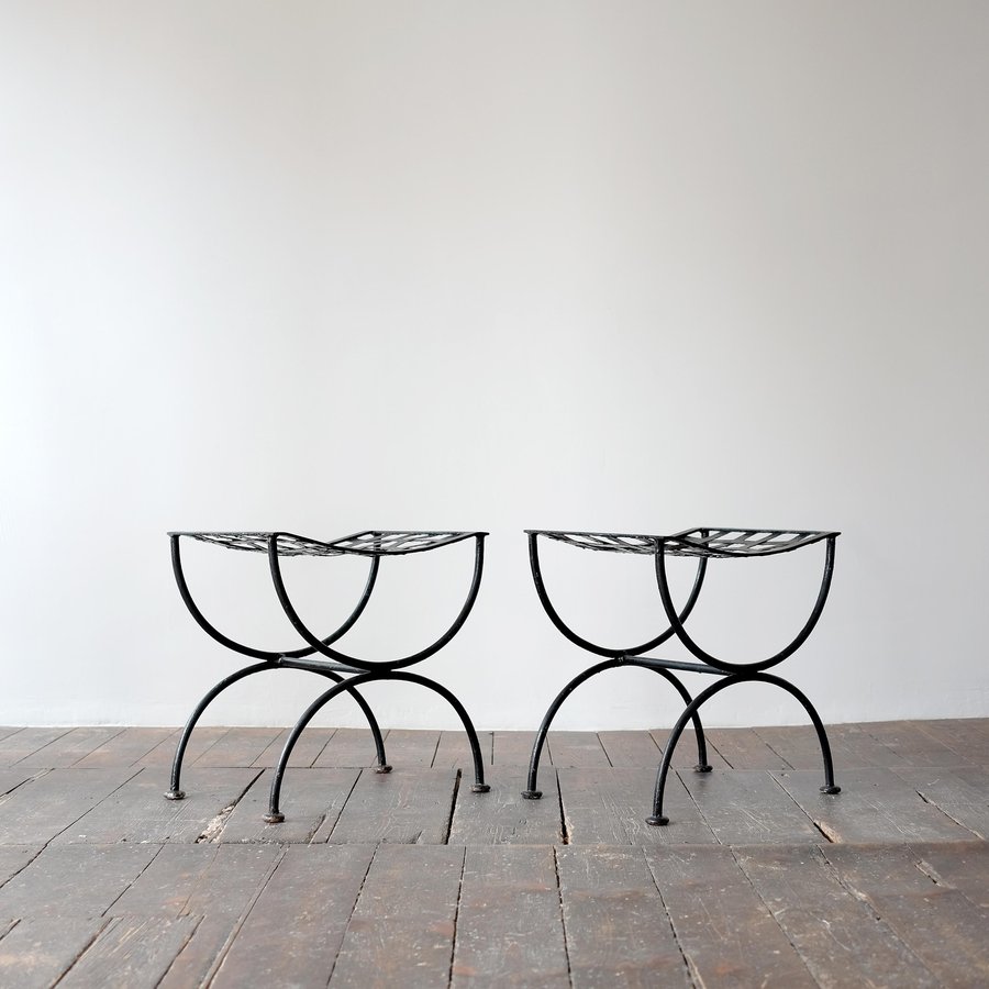 Chic Metal X-Frame Stools › Puckhaber Decorative Antiques › specialists ...