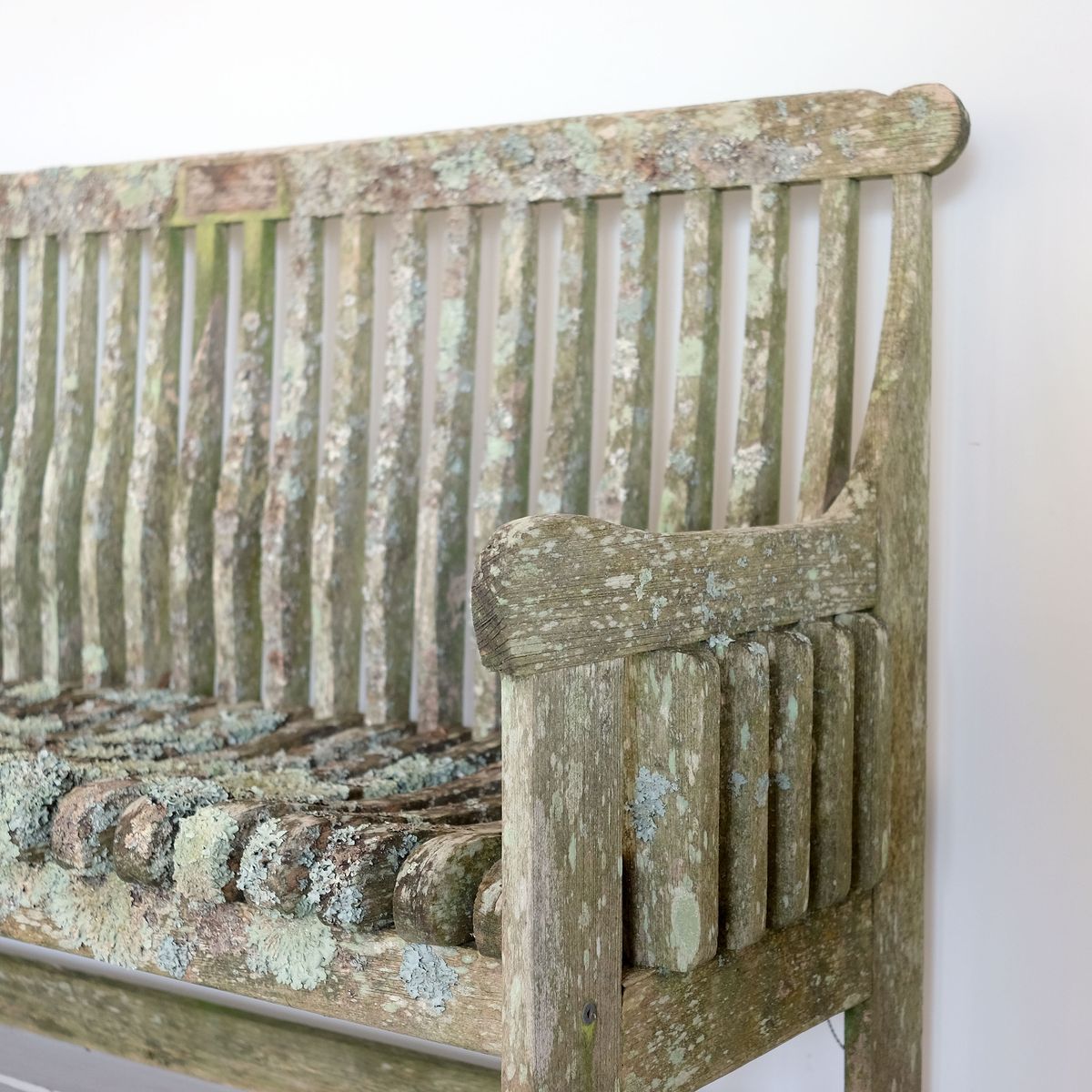 Lichen Covered Garden Bench › Puckhaber Decorative Antiques ...