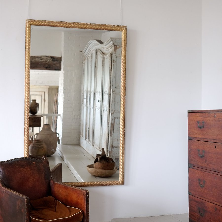 Large French Ribbed Mirror › Puckhaber Decorative Antiques ...