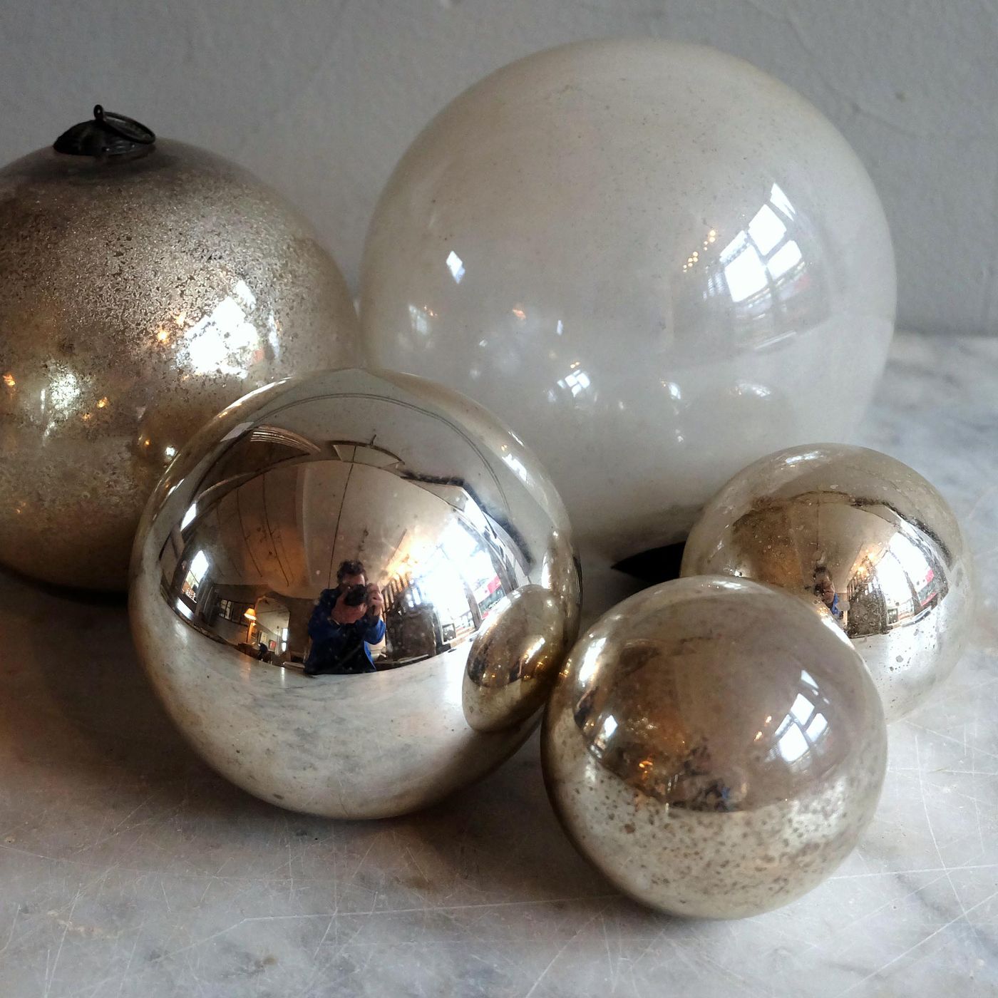 Mercury Glass Witches Balls › Puckhaber Decorative Antiques ...