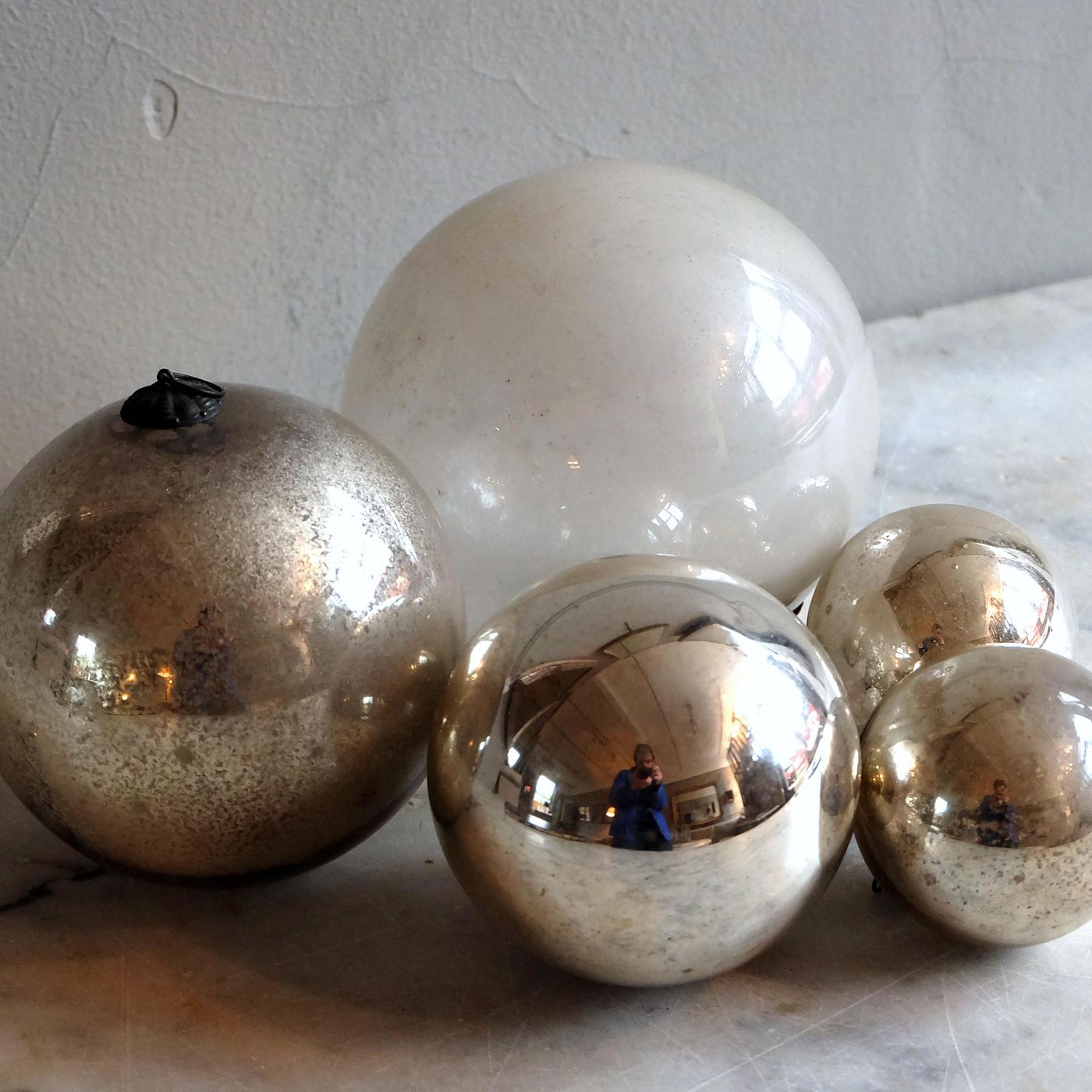 Mercury Glass Witches Balls › Puckhaber Decorative Antiques ...